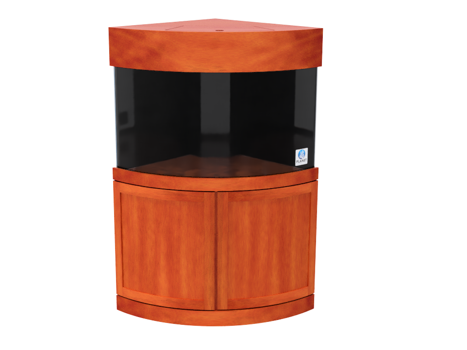 110 Gallon Bow Corner Aquarium Kit Classic Cognac – Dallas Aquarium ...